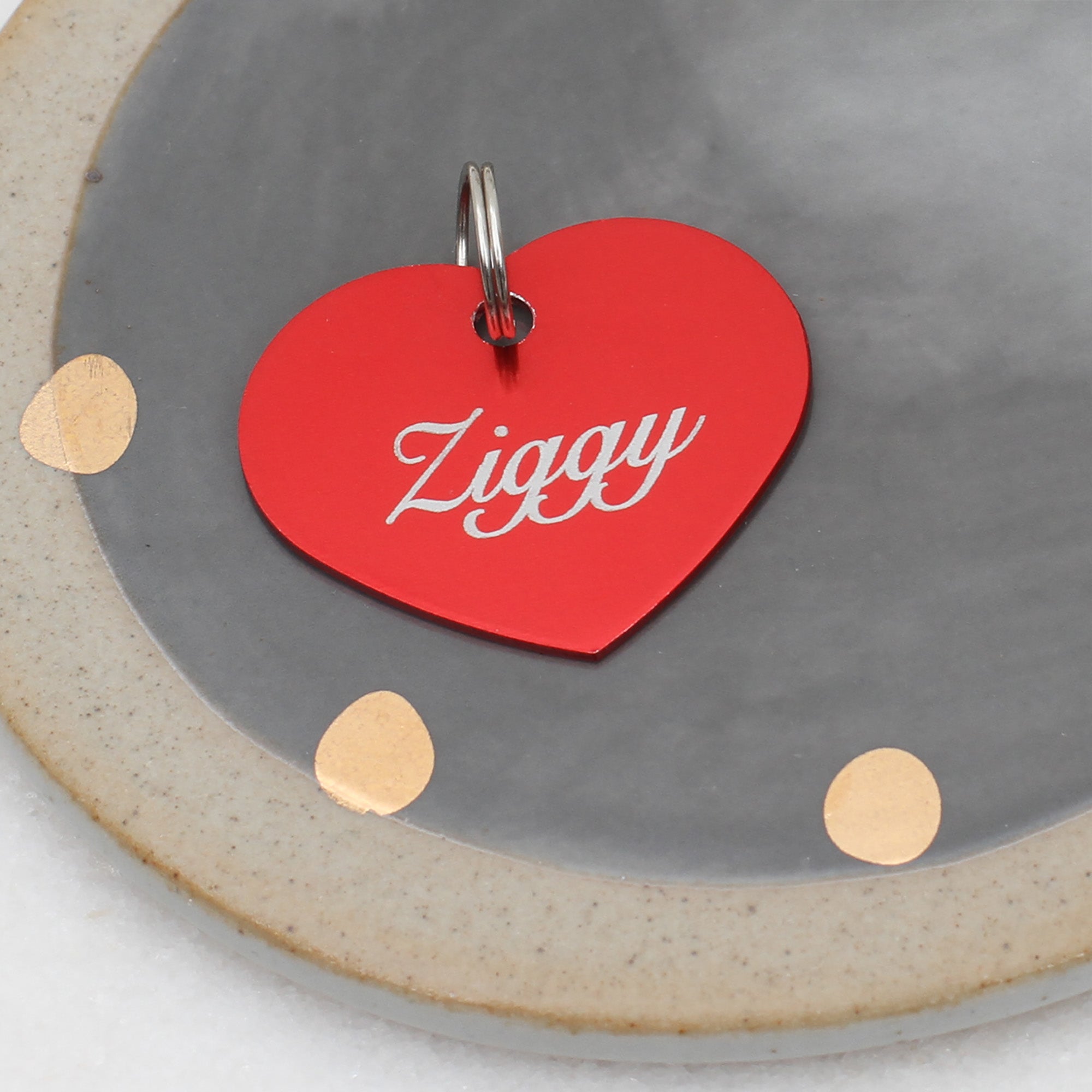 Personalised Heart Dog ID Tag – Hurley Burley