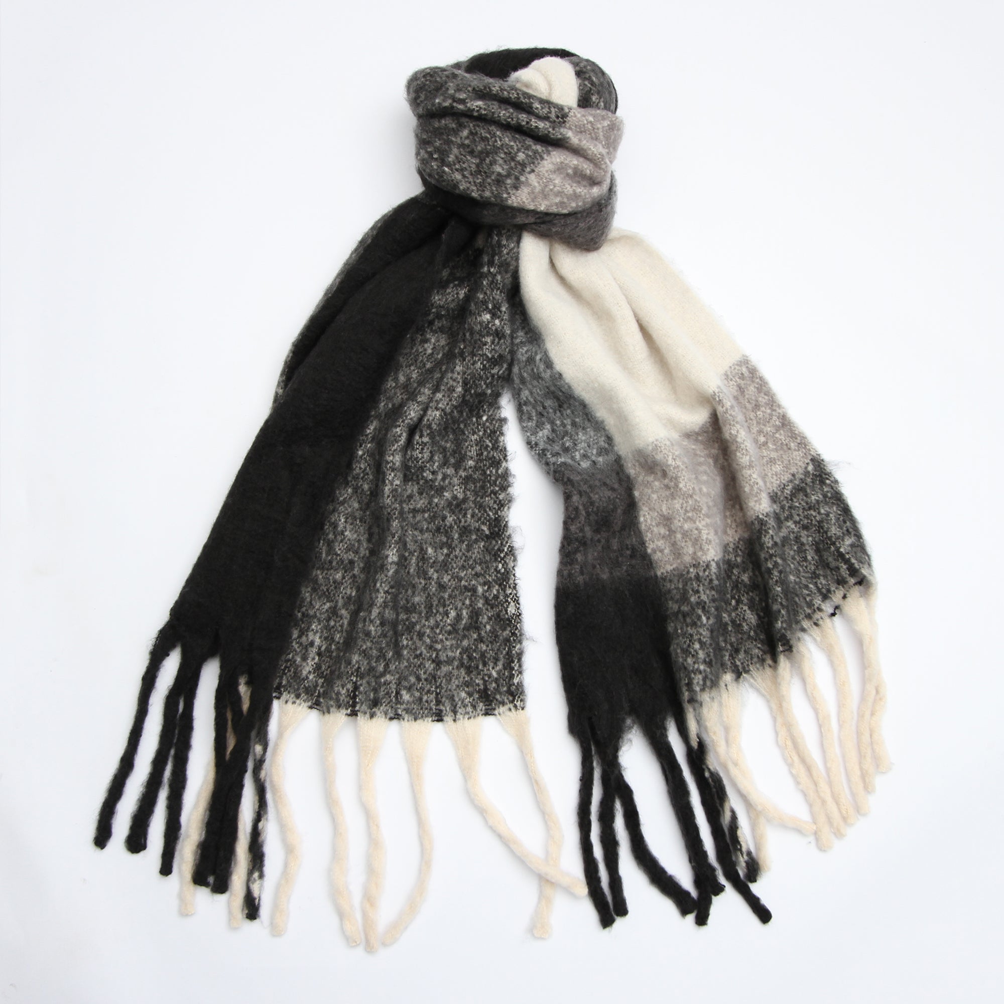 Monochrome Block Heavyweight Scarf | Free UK Delivery – Hurley Burley