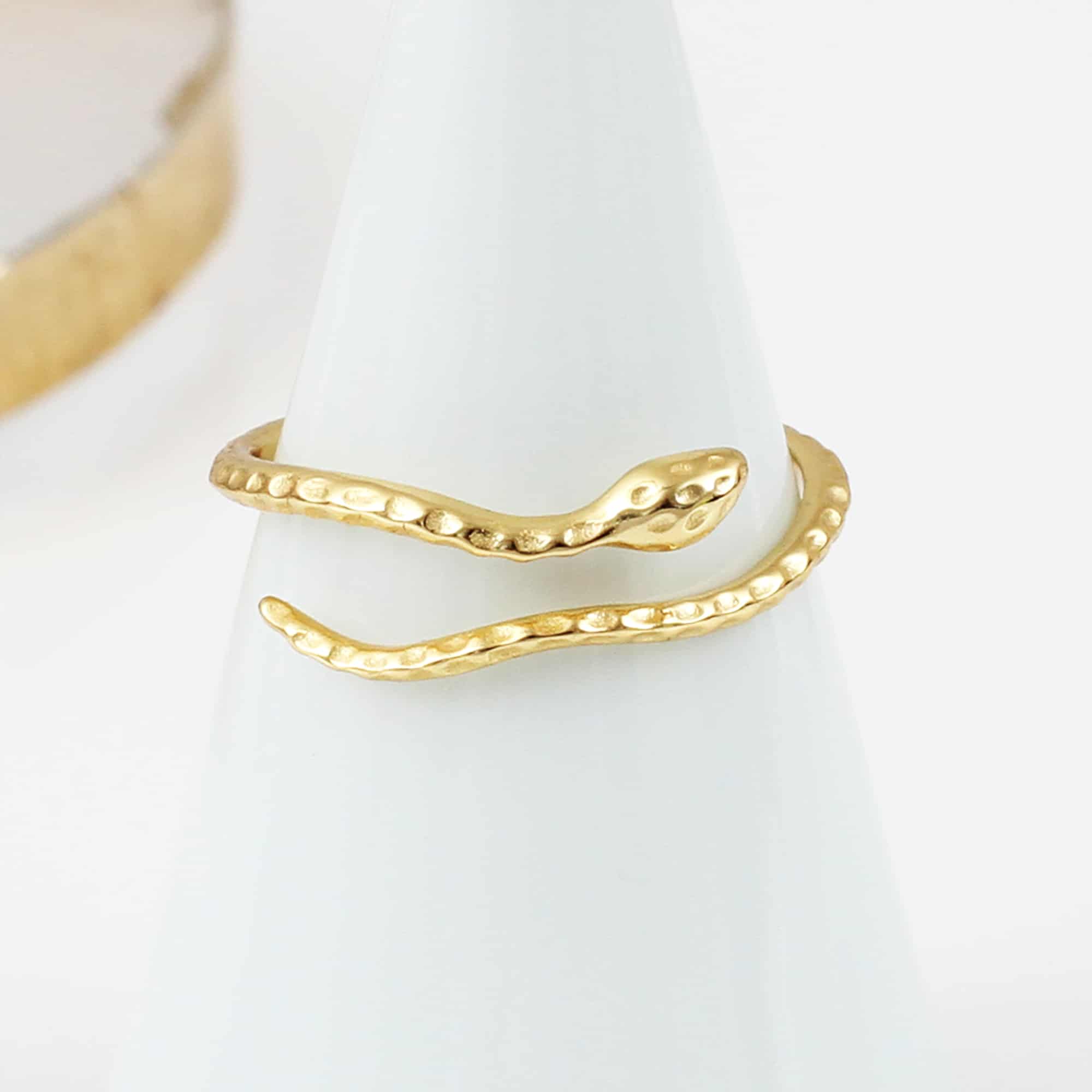 18ct Gold Plated Snake Ring | Hurleyburley – Hurley Burley