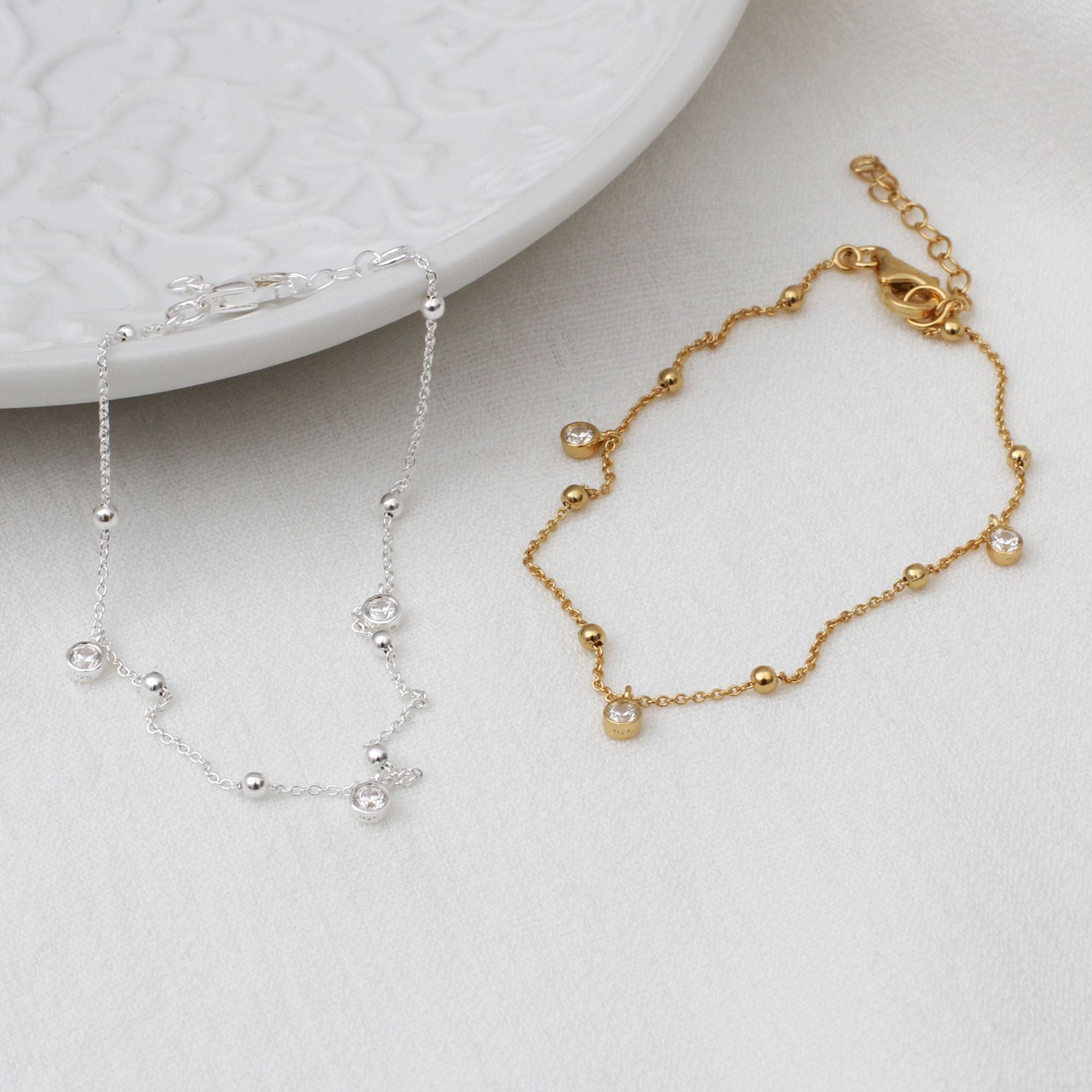Personalised Silver Or Gold Plated Crystal Bracelet – Hurley Burley