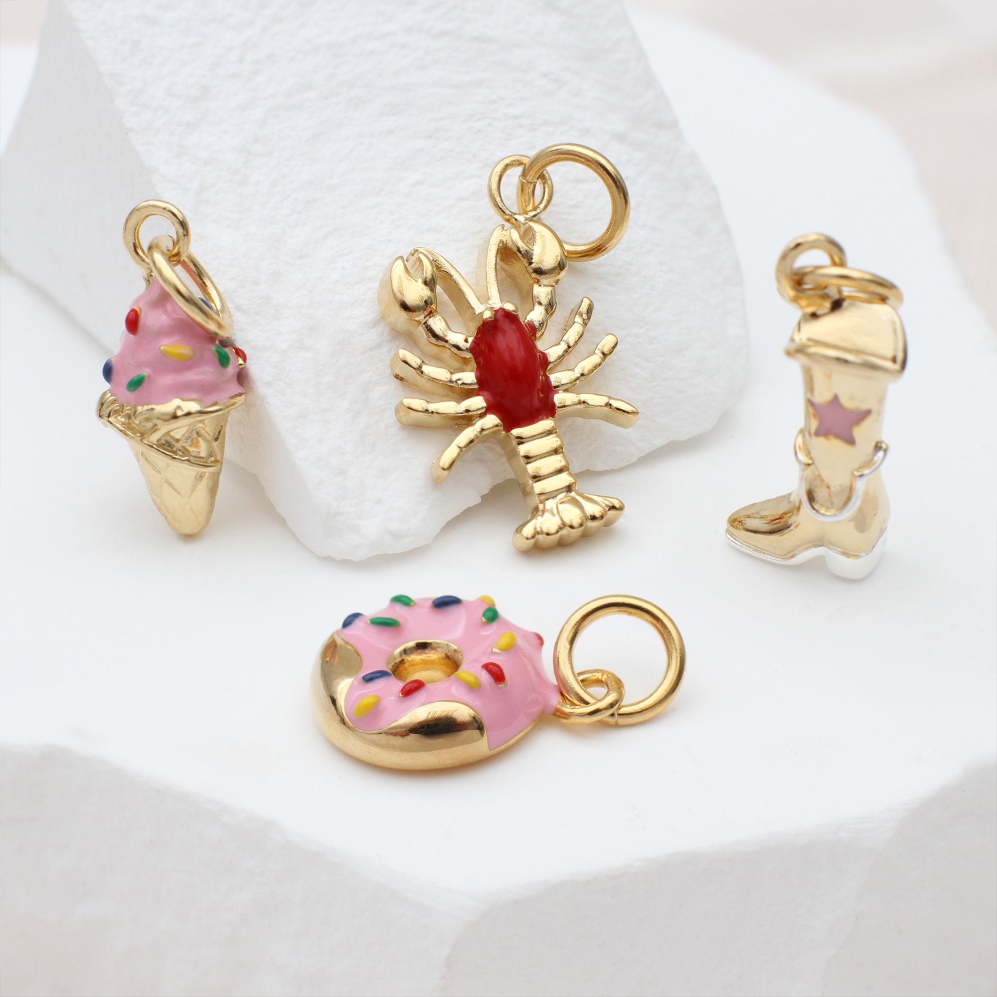 Gold Plated And Enamel Charm Selection – Hurley Burley