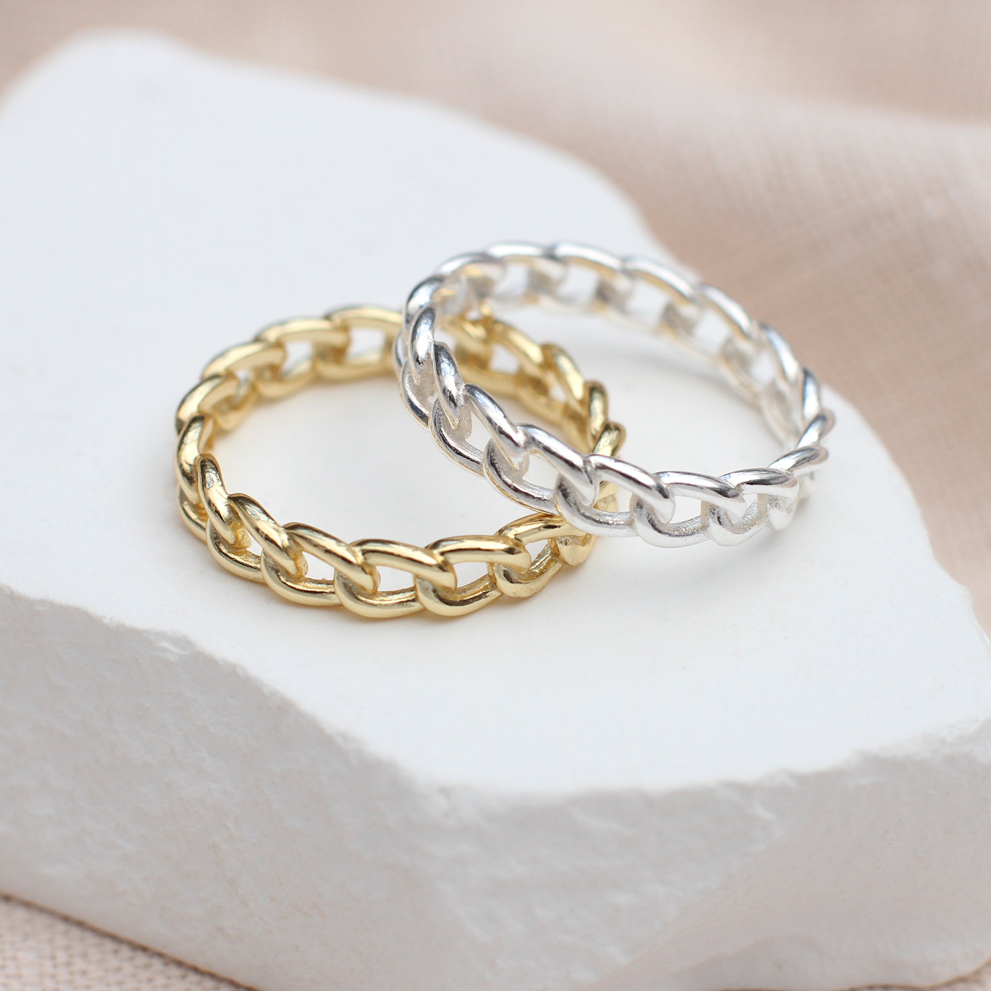 18ct Gold Plated Or Sterling Silver Chain Ring – Hurley Burley