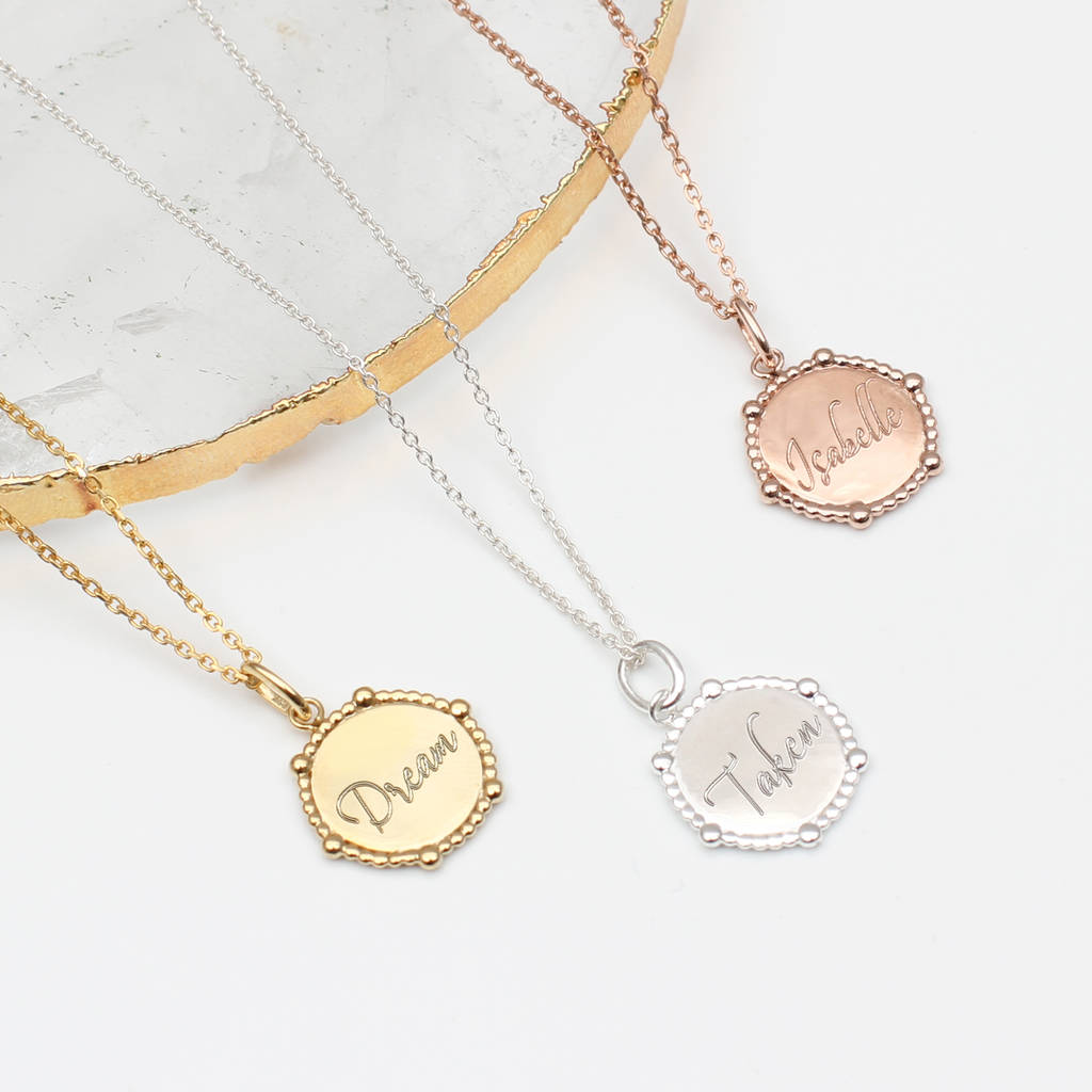 Personalised 18ct Gold Plated or Silver Name Necklace | Hurleyburley ...